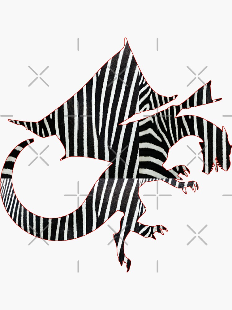 "Zebra dragon - dragon" Sticker for Sale by Photography-Art | Redbubble