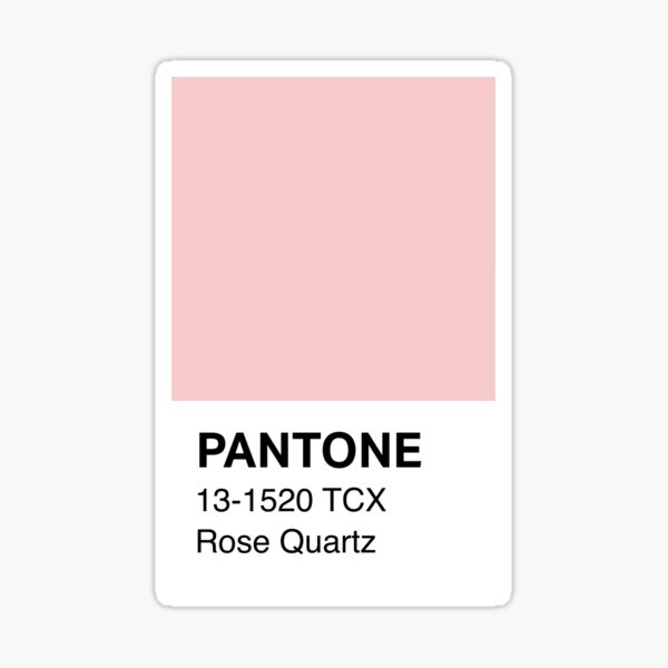  PANTONE Rose Quartz 13 1520 TCX Sticker For Sale By Jerica Cabanit