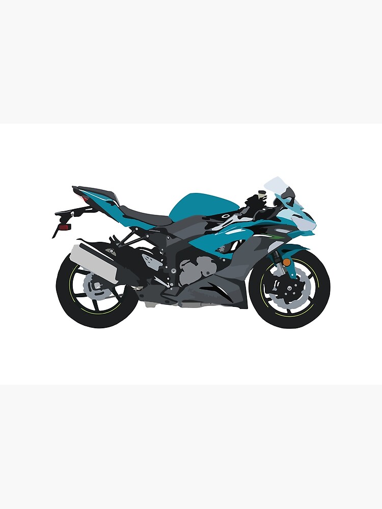 Motorcycle Kawasaki Ninja ZX 6R PEARL NIGHTSHADE TEAL Jigsaw Puzzle for Sale by WiredDesigns Redbubble