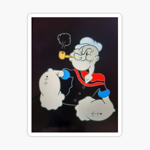 "Popeye " Sticker for Sale by Alingarage | Redbubble
