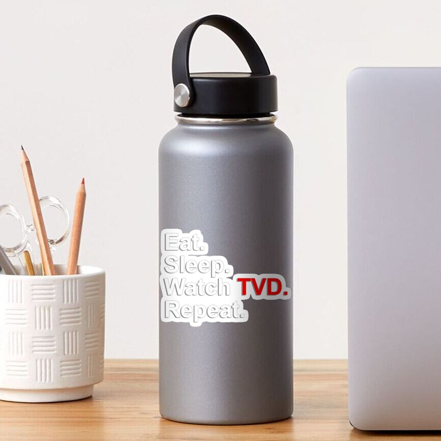 "Eat, Sleep, Watch TVD, Repeat {FULL}" Sticker for Sale by fandomss ...