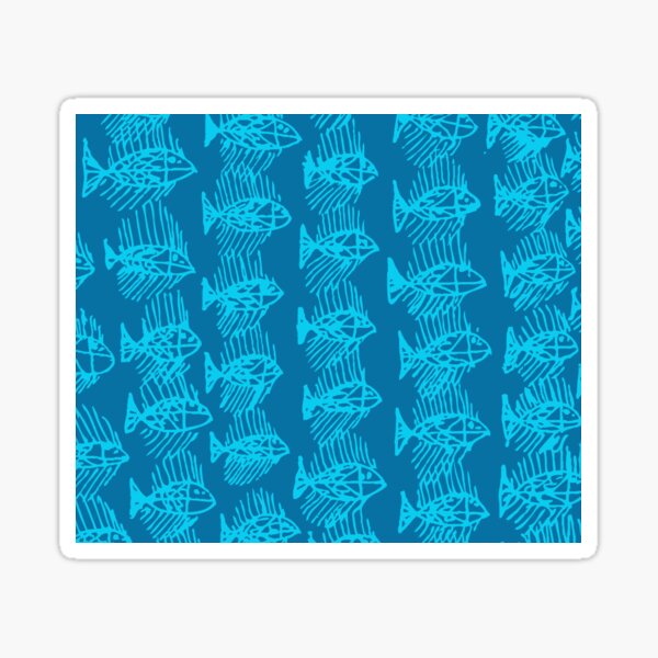 "Blue Tropical Fish Abstract" Sticker for Sale by ntartworks | Redbubble