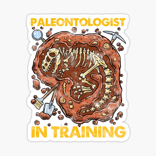 "Cute Paleontologist In Training Funny Future Dino" Sticker for Sale by ...