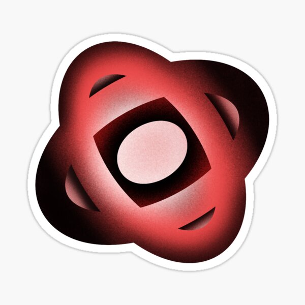 "Black and red loop" Sticker by Emili-Yotova | Redbubble