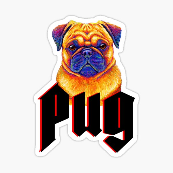 "Pug sticker - dog sticker - cloud7sticker" Sticker for Sale by ...