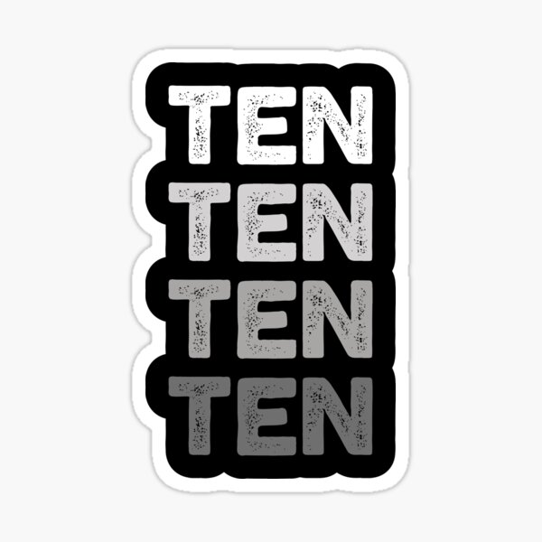 "10th Kids Birthday, Adults Favorite Number Ten, Sports Grey" Sticker ...