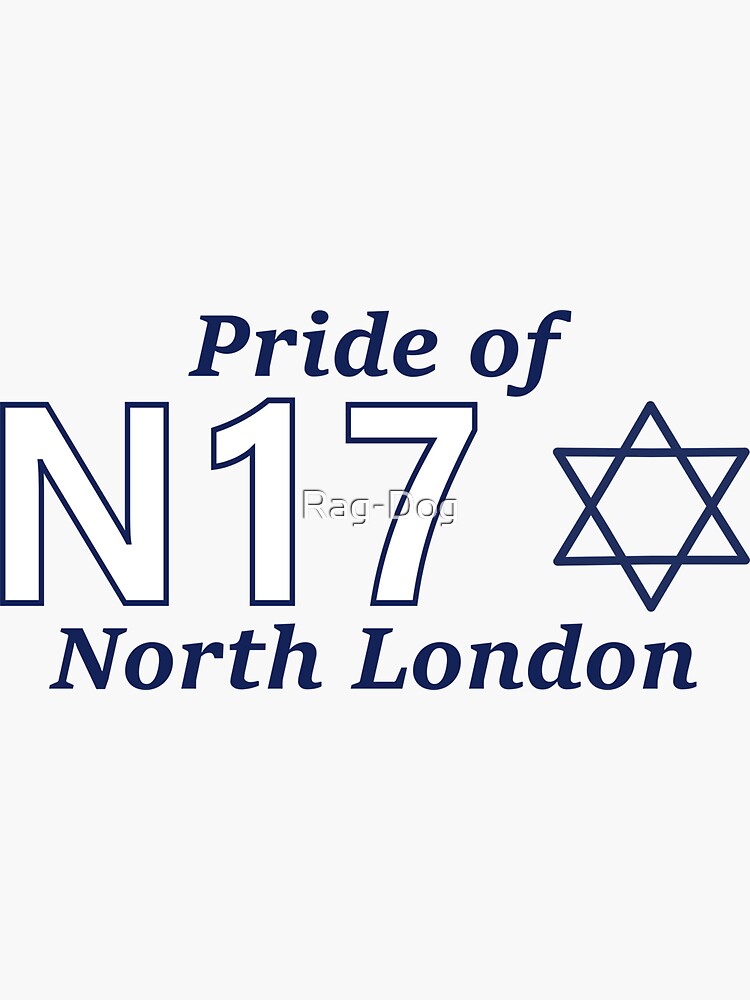 "Pride of North London N17" Sticker by Rag-Dog | Redbubble