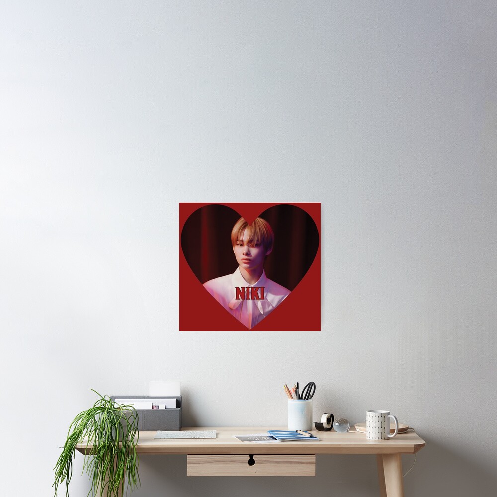 "Enhypen Niki Heart Sticker " Poster for Sale by AdrisInspo | Redbubble