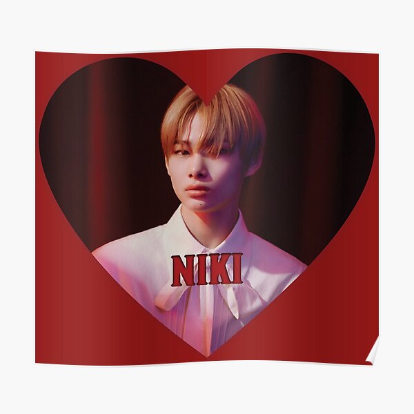 "Enhypen Niki Heart Sticker " Poster for Sale by AdrisInspo | Redbubble