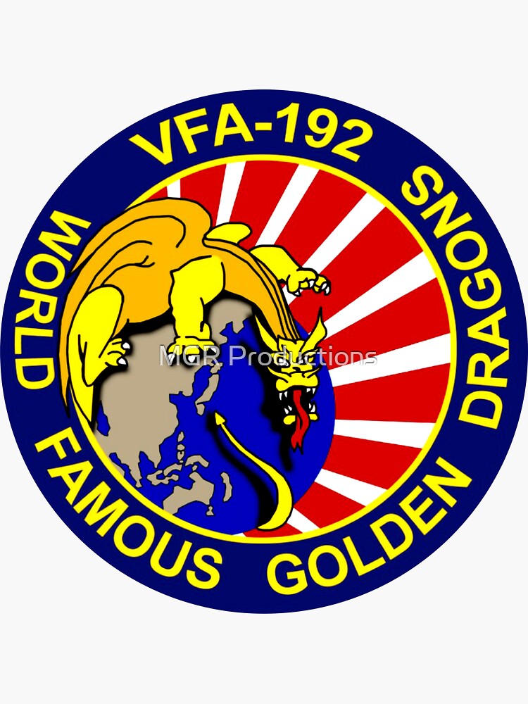 "VFA-192 Golden Dragons" Sticker for Sale by Quatrosales | Redbubble