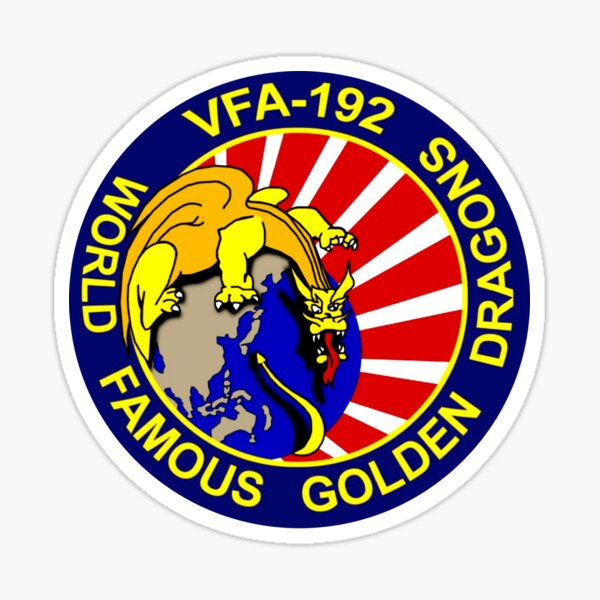 "VFA-192 Golden Dragons" Sticker for Sale by Quatrosales | Redbubble