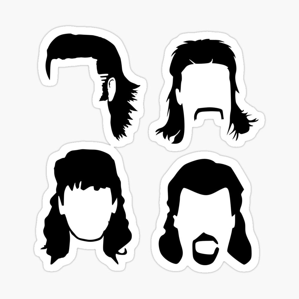 Mullet Hair Clipart
