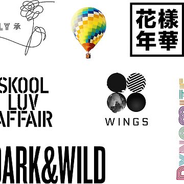 "BTS Album Logos + Dynamite Sticker Pack" Sticker for Sale by di-the ...