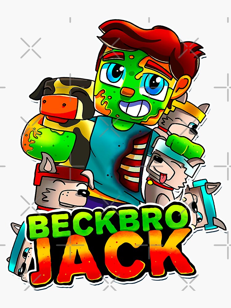 "BeckBroJack Gaming" Sticker for Sale by shelobsedate | Redbubble