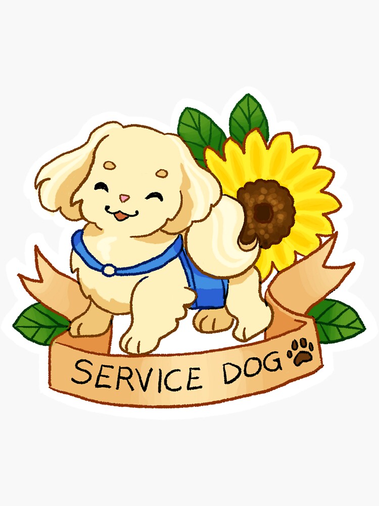 "Service Dog" Sticker by AnoukVitte | Redbubble