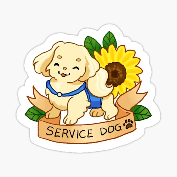 "Service Dog" Sticker by AnoukVitte | Redbubble