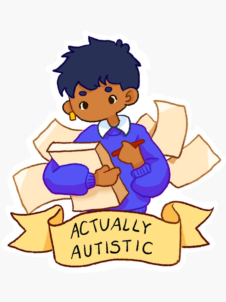 "Actually Autistic Autism Pride" Sticker for Sale by AnoukVitte | Redbubble