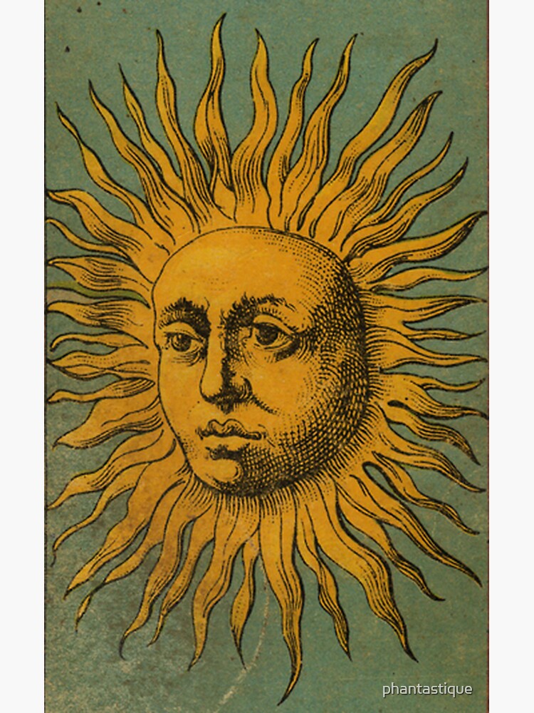 "Vintage Sun Tarot" Sticker for Sale by phantastique | Redbubble