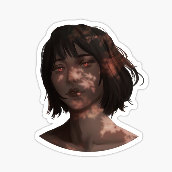 "Short haired girl" Sticker for Sale by POCOartDesign | Redbubble