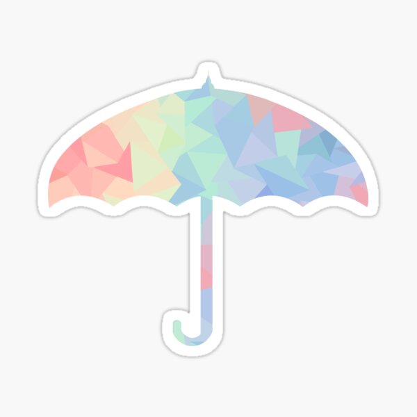 "Pastel Rainbow Geometric Umbrella" Sticker for Sale by cassikraft ...