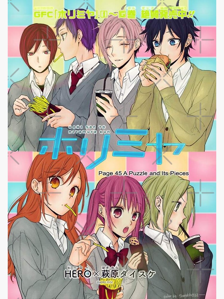 "Horimiya // cover [1]" Sticker by Polarys | Redbubble