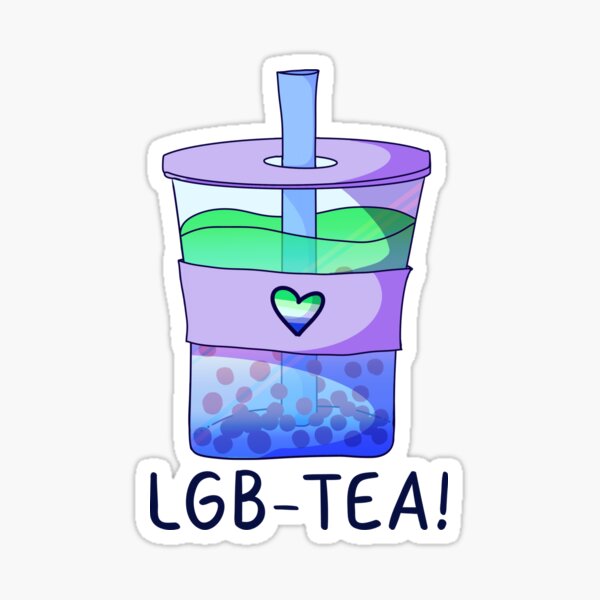 "Gay Pride Bubble Tea" Sticker by ForTheFrogWar | Redbubble