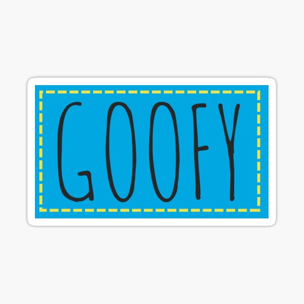 "Goofy Name Badge" Sticker for Sale by RAXOdAxe | Redbubble
