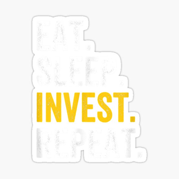 "investment " Sticker for Sale by surakiro | Redbubble