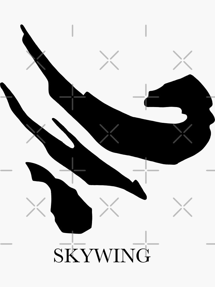 "Skywing (Black version)" Sticker by LillieLavender | Redbubble