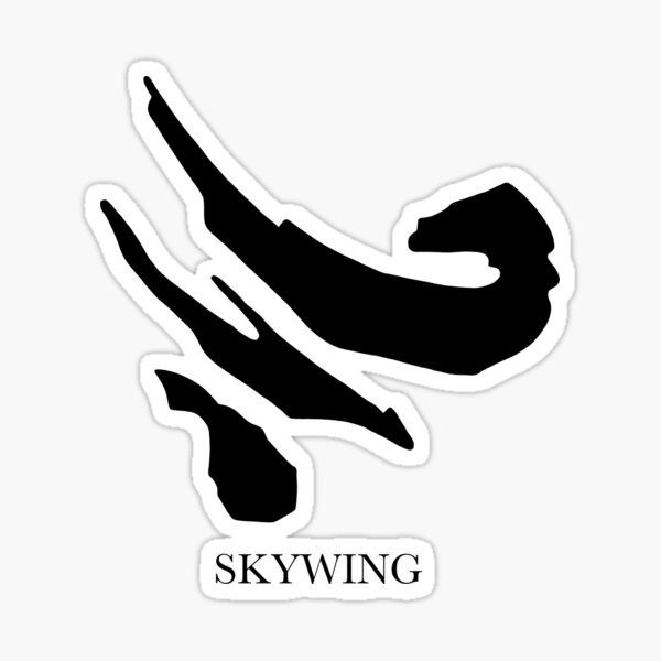 "Skywing (Black version)" Sticker by LillieLavender | Redbubble
