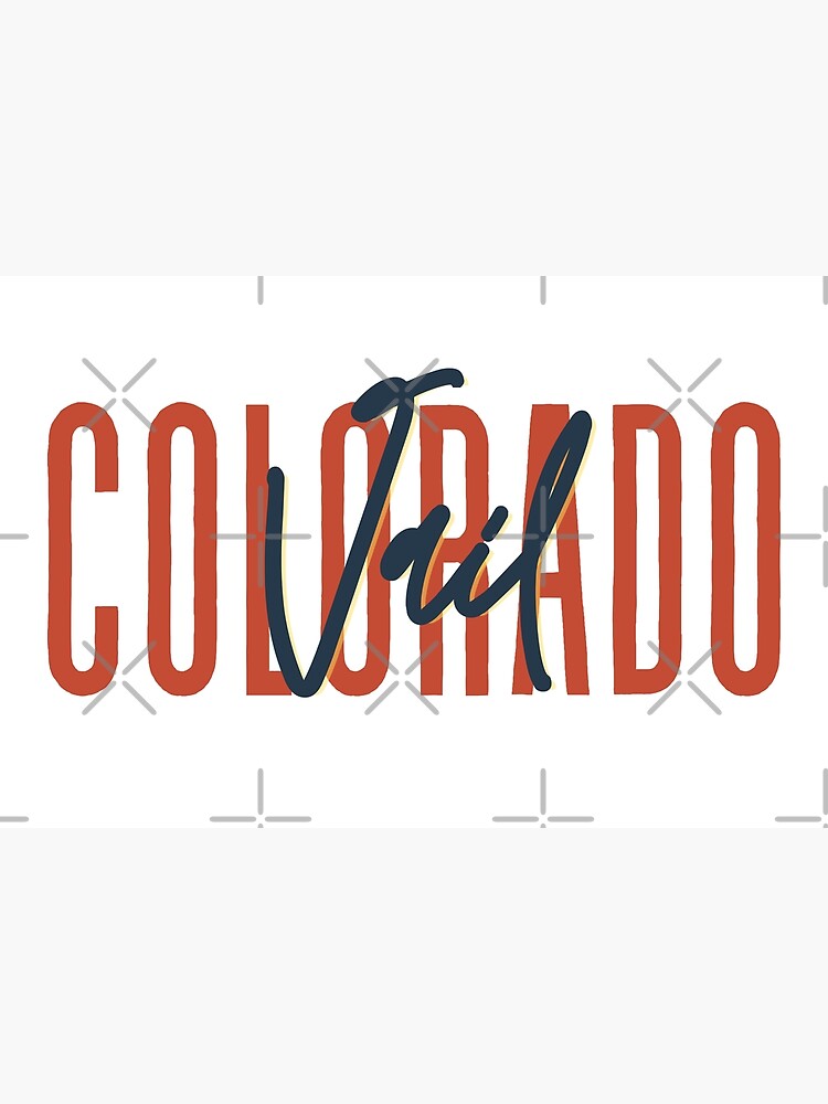 "Vail Colorado // Script Design // State Flag Colors" Poster by ...