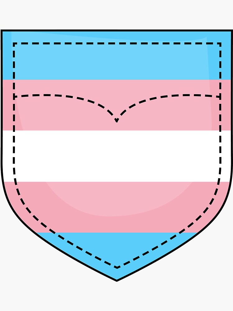 "Transgender Flag Patch Pocket" Sticker for Sale by Trixabelle-Ray | Redbubble
