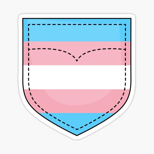 "Transgender Flag Patch Pocket" Sticker for Sale by Trixabelle-Ray ...