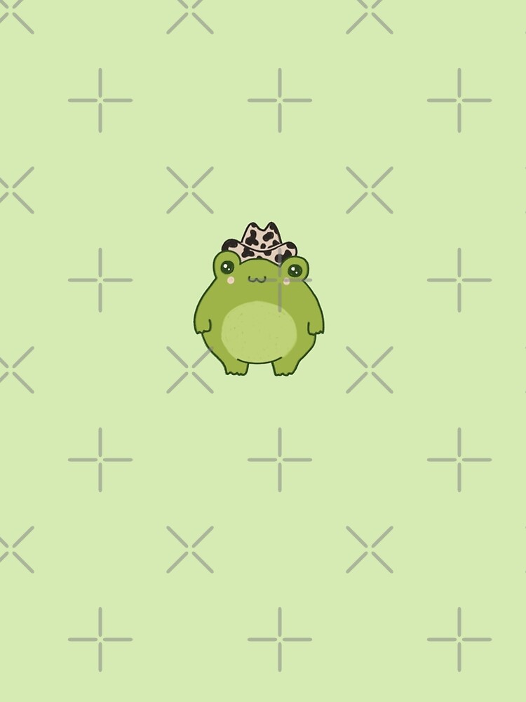 "Cute Frog with Cowboy Hat Sheriff - Kawaii Cottagecore Aesthetic ...