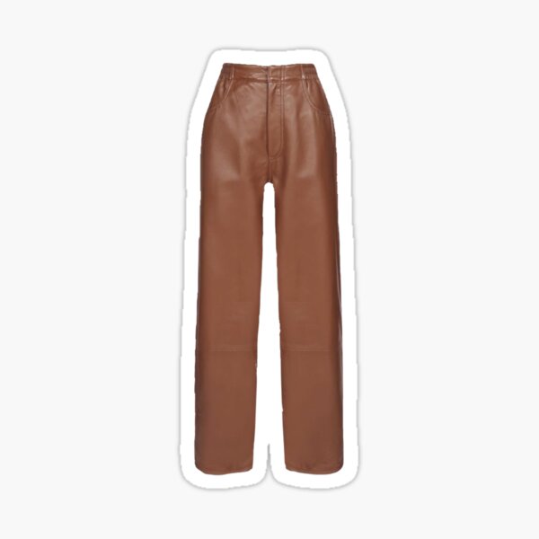 "brown leather pants sticker" Sticker for Sale by Evahornemann | Redbubble