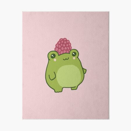"Cute Raspberry Frog Pastel Kawaii Cottagecore Aesthetic - Chubby ...