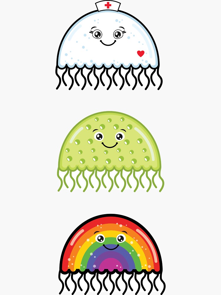 "Jellyfish Florence RN" Sticker by PlaidLizard | Redbubble