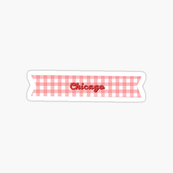 "Chicago - Checkered Label" Sticker by CityCollection | Redbubble