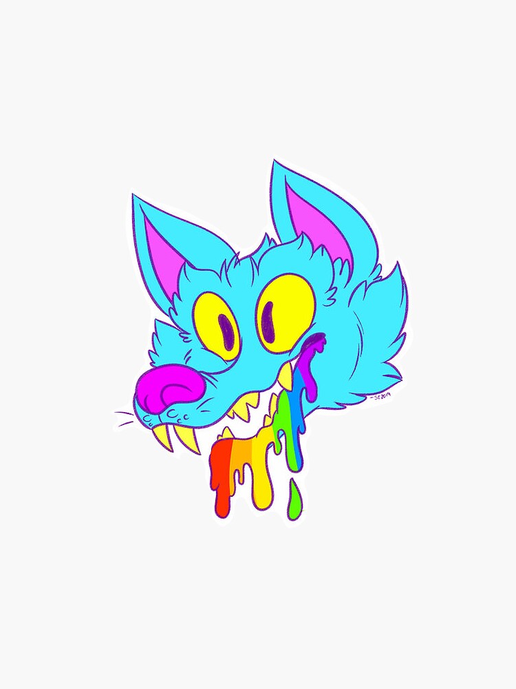 "Gay Pride Wolf" Sticker for Sale by UnoRaccoon | Redbubble