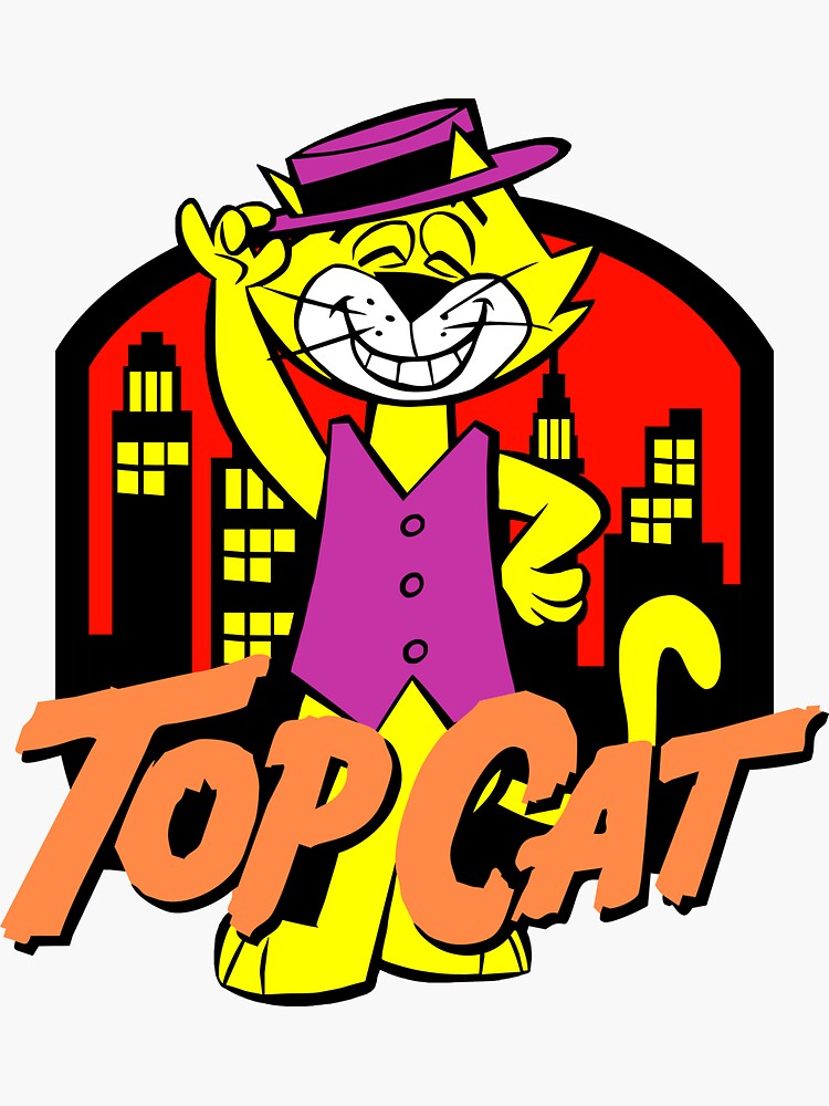 "Top Cat" Sticker for Sale by ElsaBaratto | Redbubble