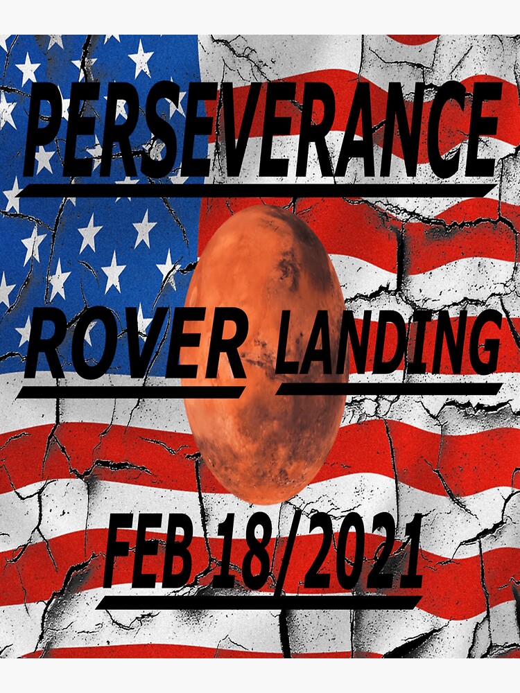"Perseverance Rover Landing Mars 2021" Sticker for Sale by ennadifi ...
