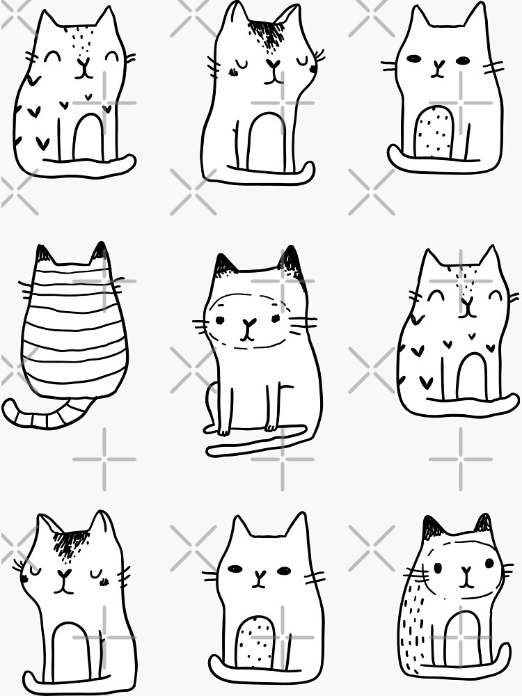 "Little cats" Sticker for Sale by kostolom3000 | Redbubble