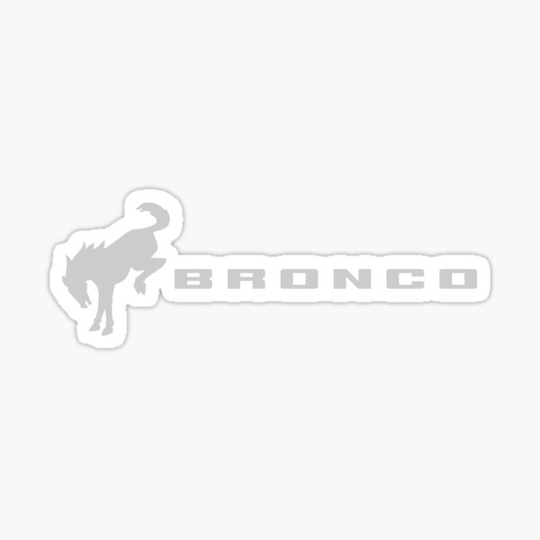 "Iconic Silver Ford Bronco Logo" Sticker for Sale by love-at1st-gear ...