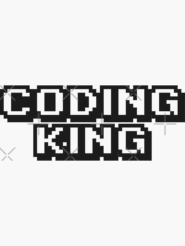 "Coding King" Sticker for Sale by HMGD | Redbubble