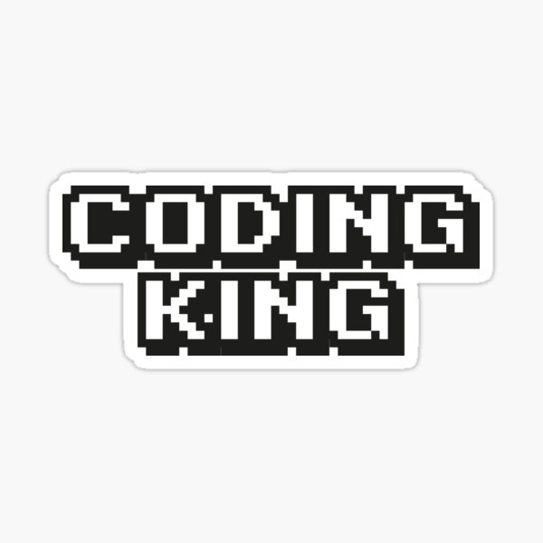 "Coding King" Sticker for Sale by HMGD | Redbubble