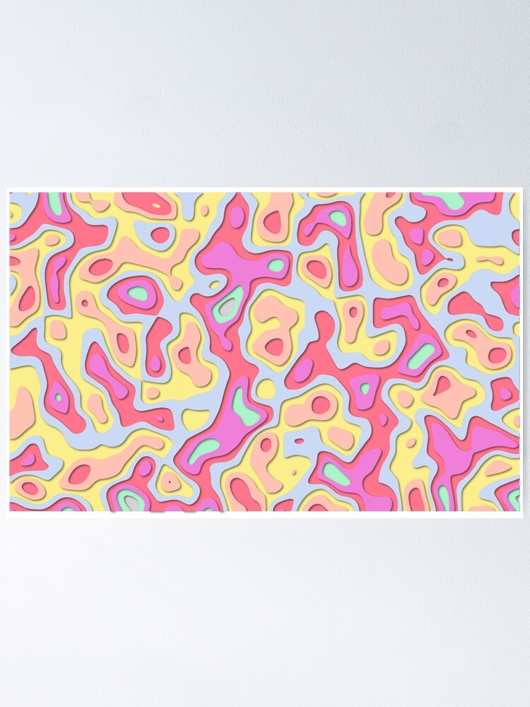 " colorful abstract background cut our paper style" Poster for Sale by ...