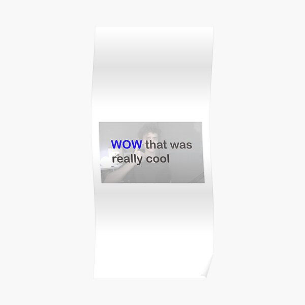 "Wow That Was Really Cool Dani Meme" Poster for Sale by QSNLStudios ...