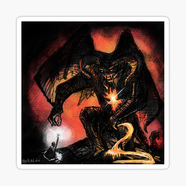 "Der Balrog" Sticker von -fictioneer- | Redbubble