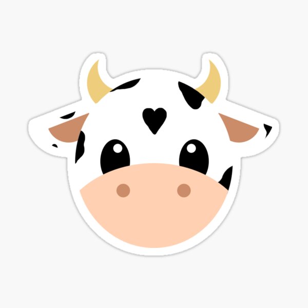 Pegatina «corazón de vaca» de its-ella | Redbubble
