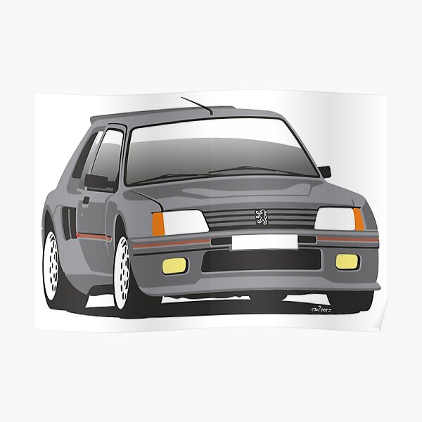 Posters sur le thème Peugeot 205 | Redbubble